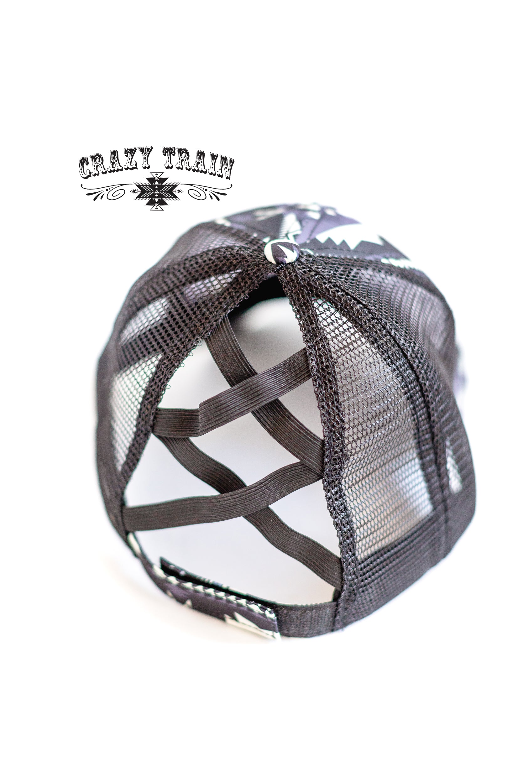 Caprock Black Aztec High Pony Cap – Dally Down Western Supply