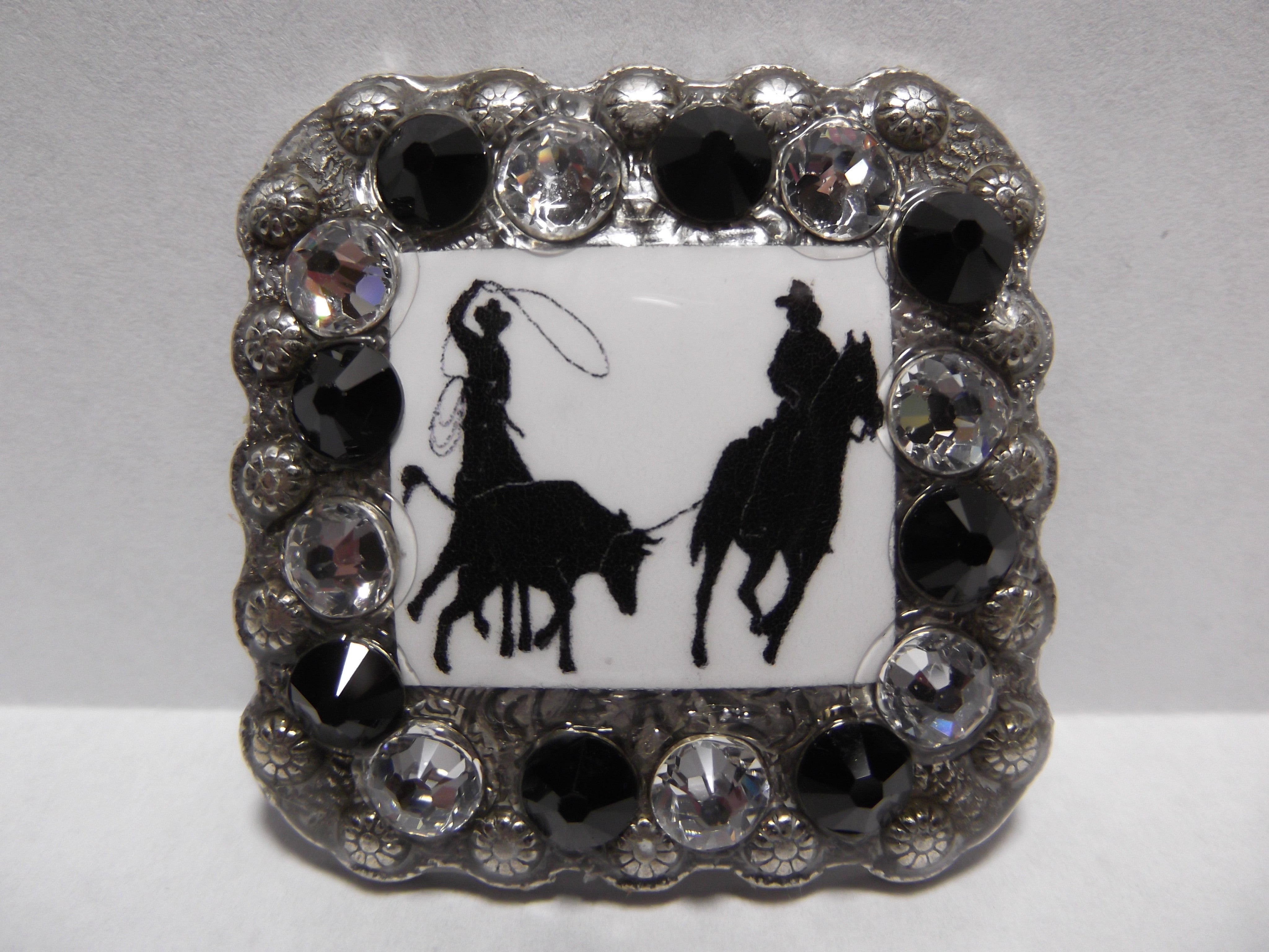 1 3/8" Custom Picture Concho - Team Ropers – Dally Down Western Supply